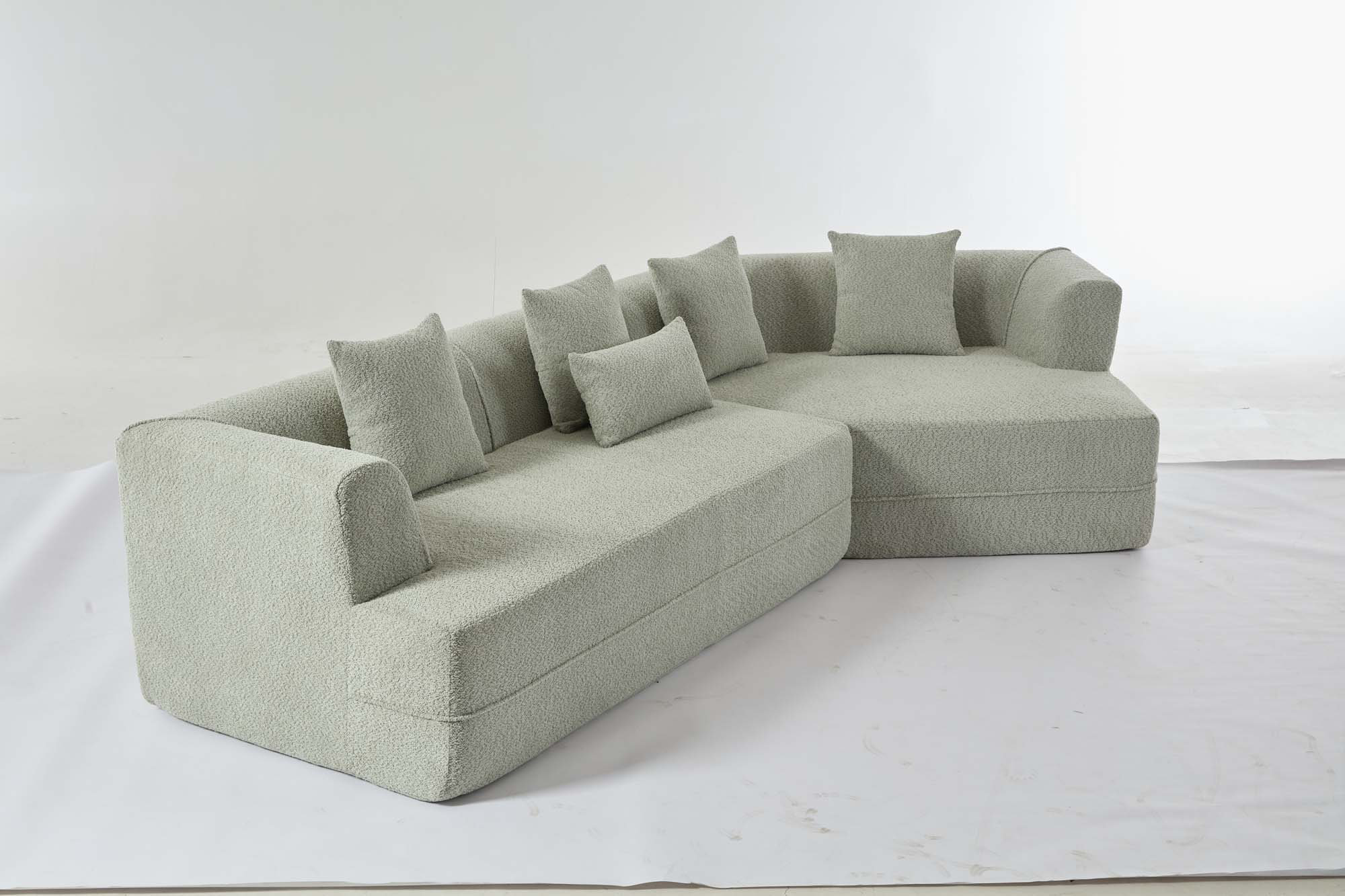 Latitude Run® 2PCS Free Combination Low Back Deep Seat Modular Cushions ...