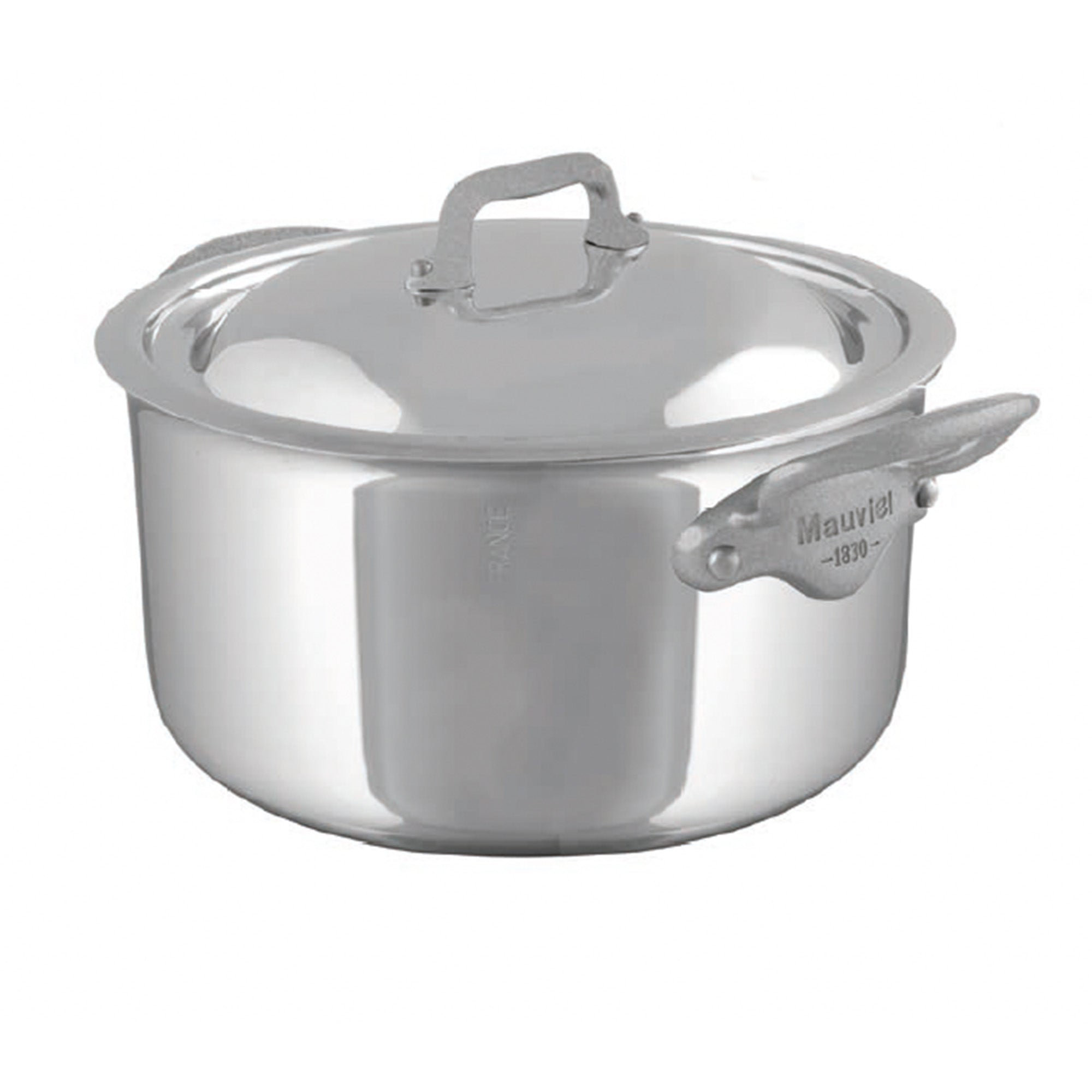 Mauviel M'Cook SB 5-Ply Stewpan With Lid,Brushed Cast Stainless Steel Handles, 6.1-Qt | Wayfair