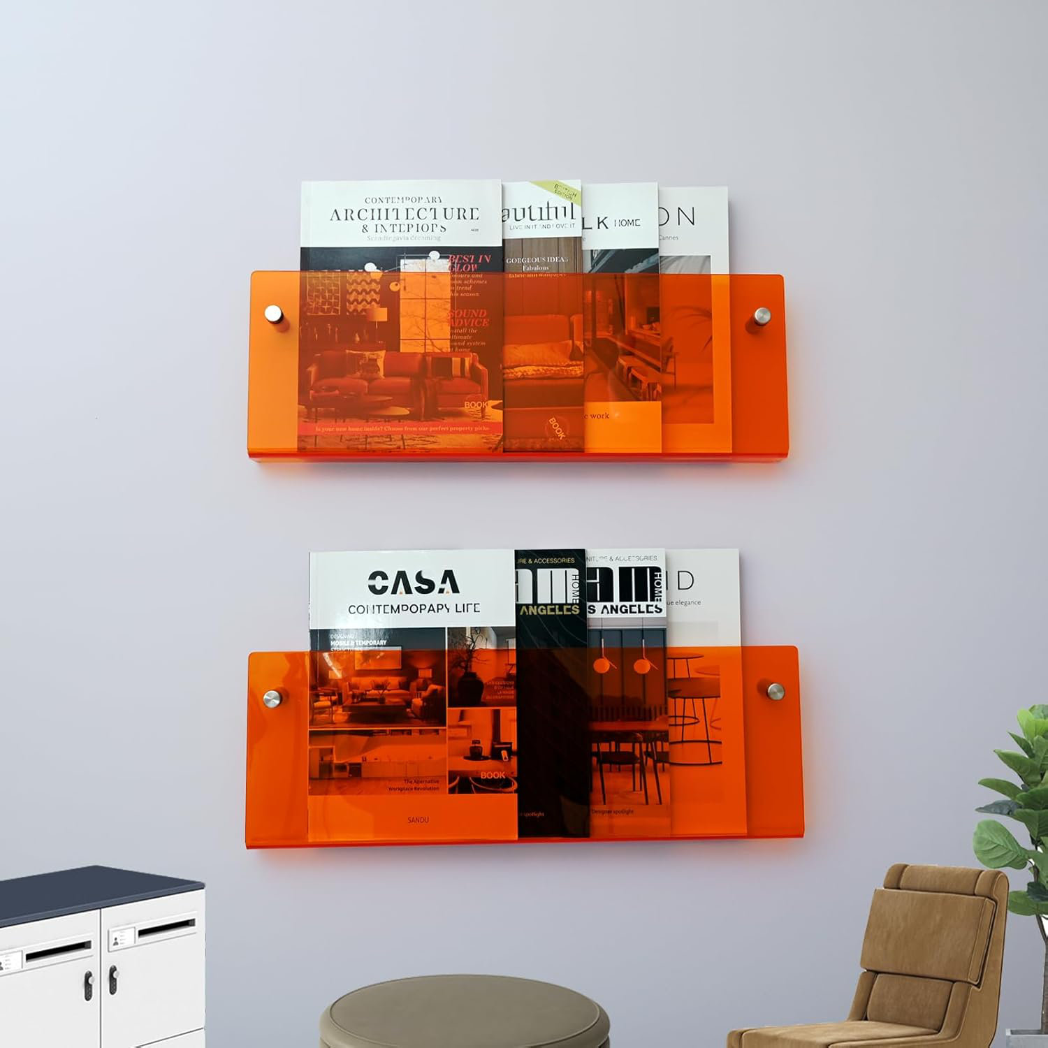 Orren Ellis Storage Bookshelf Detachable Brochure Display Rack Floor ...