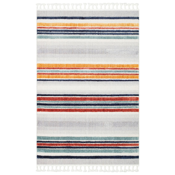 Lofy Terazzo Cotton Striped Rug | Wayfair
