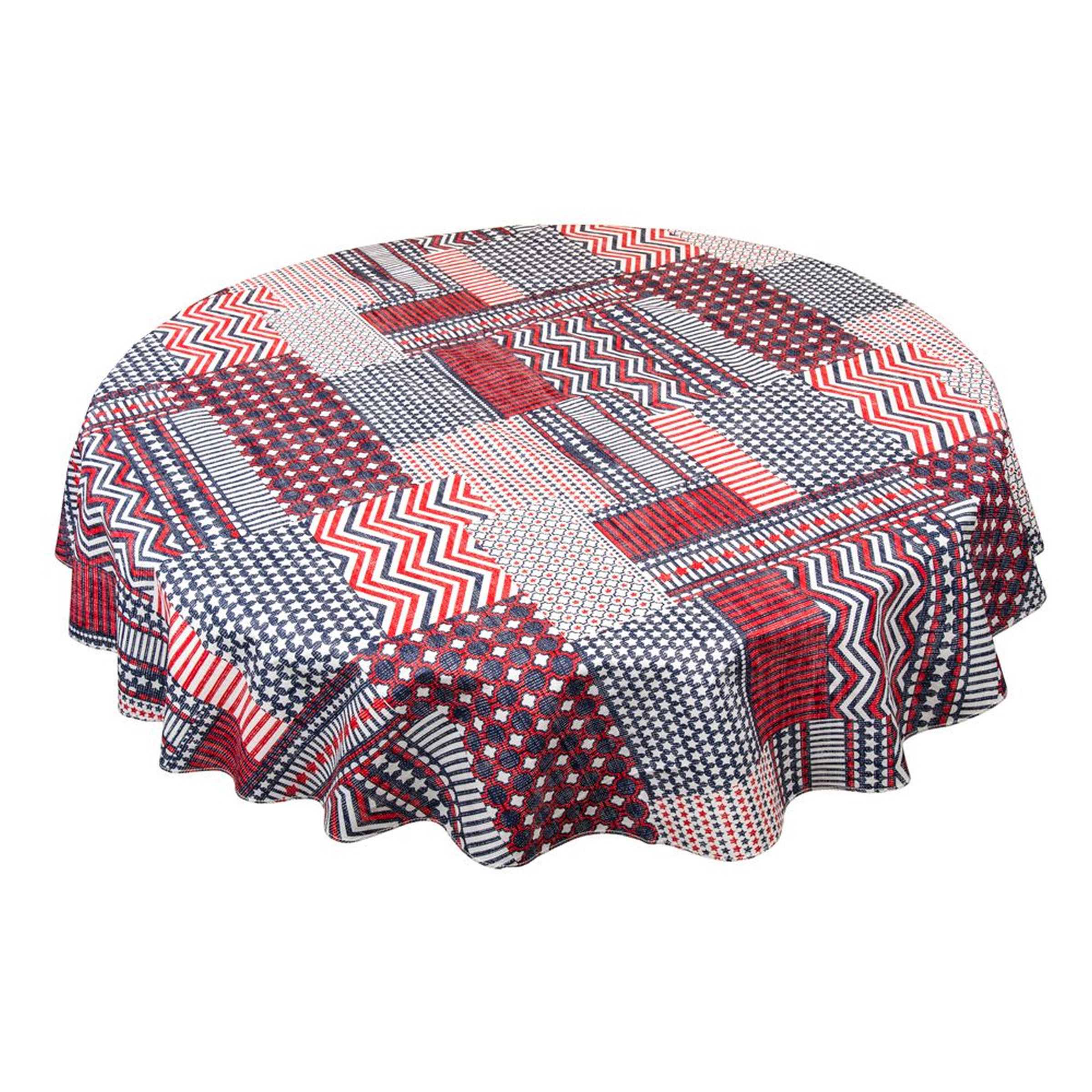The Holiday Aisle® Sandsmere Patchwork Round Tablecloth | Wayfair