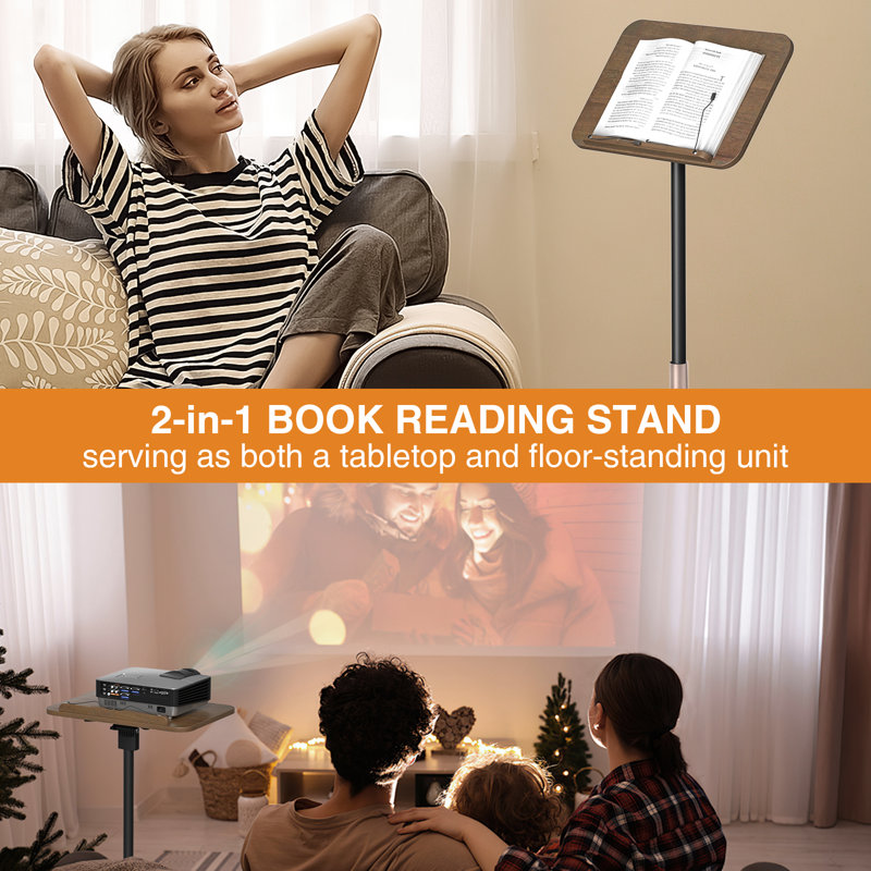 Anmytek Book Stand For Reading Adjustable Height And Angle Handsfree ...