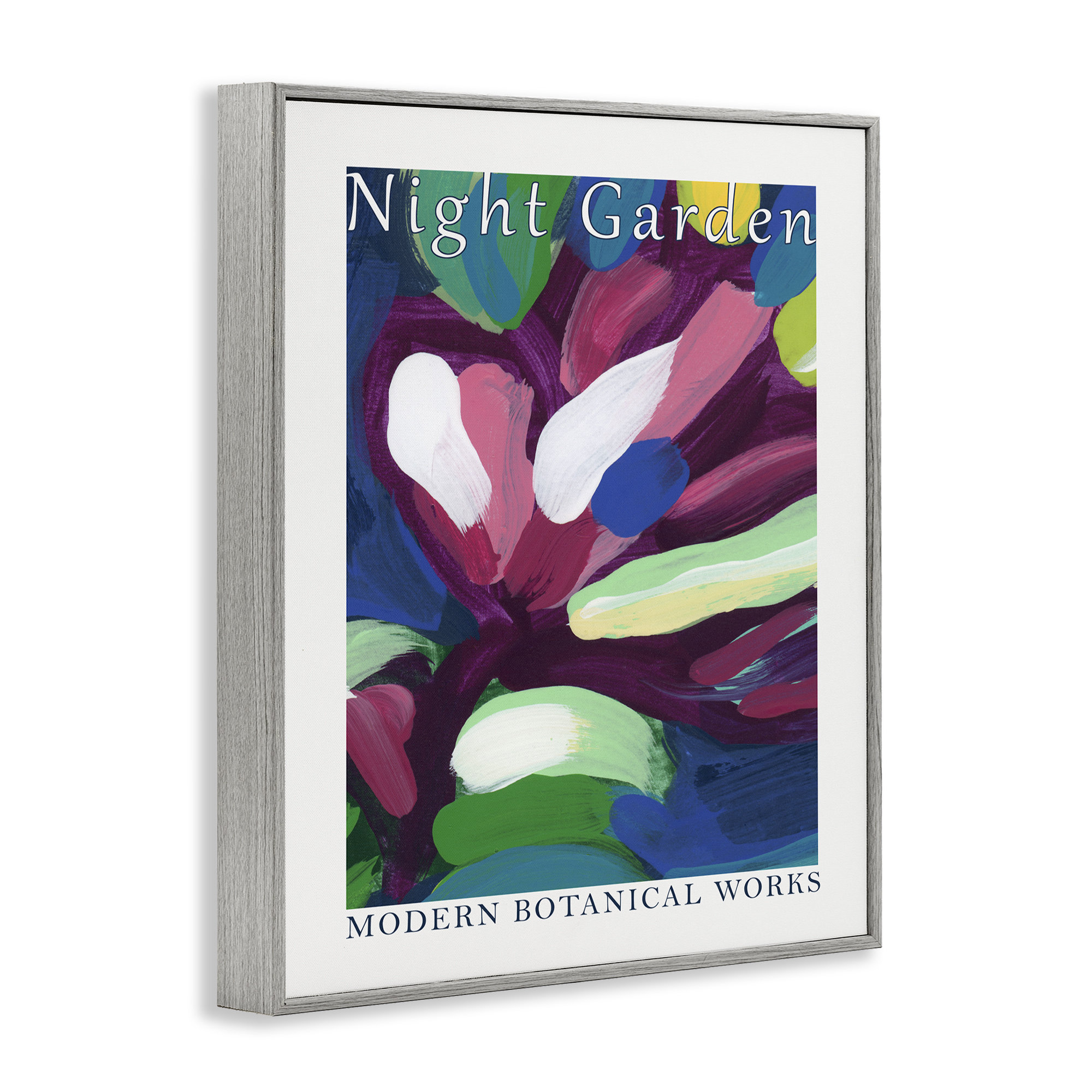 George Oliver Night Garden Abstract Framed Giclee Art by June Erica ...