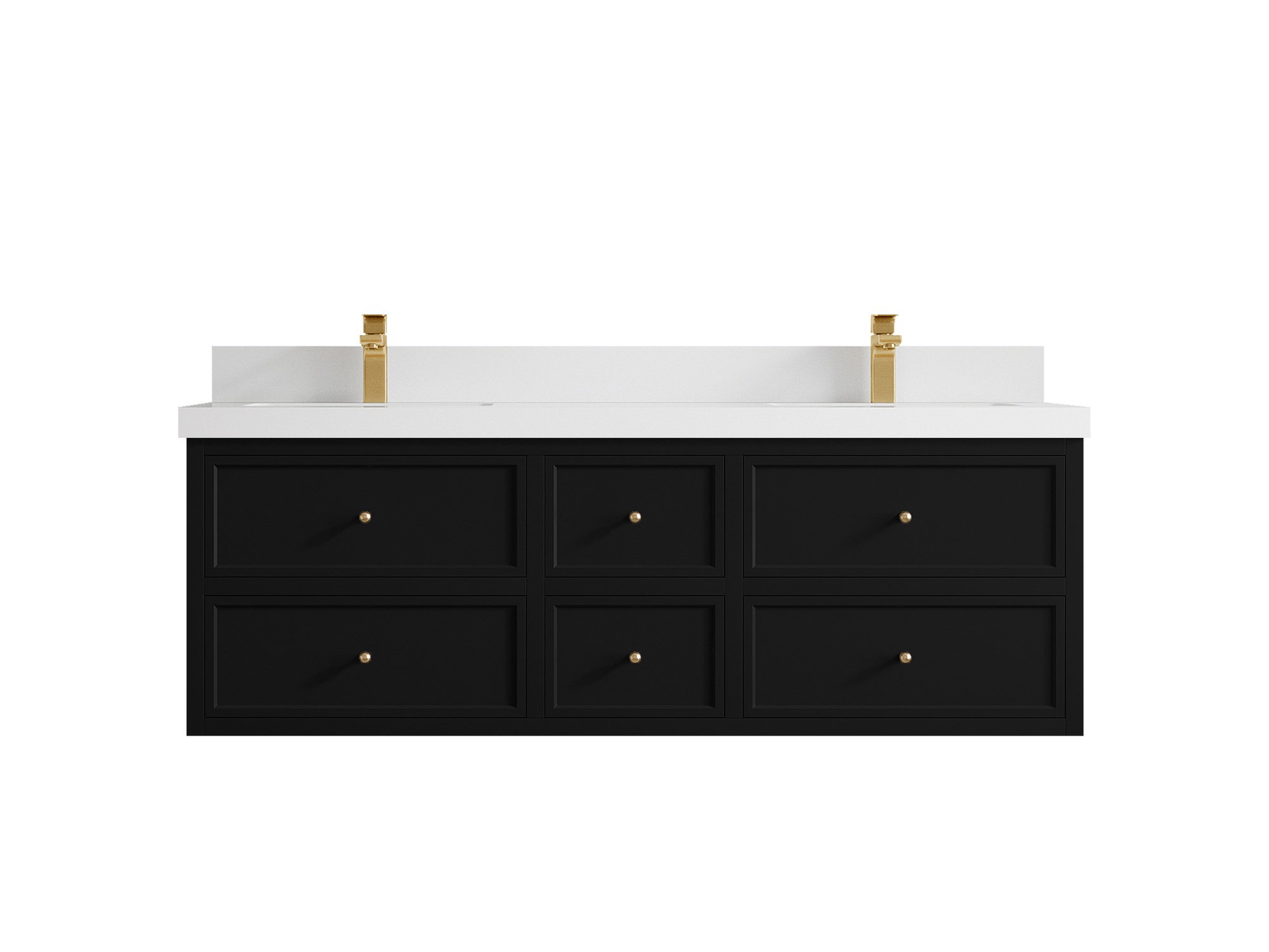 Willow Collections Roswell Floating 60'' Double Bathroom Vanity with ...