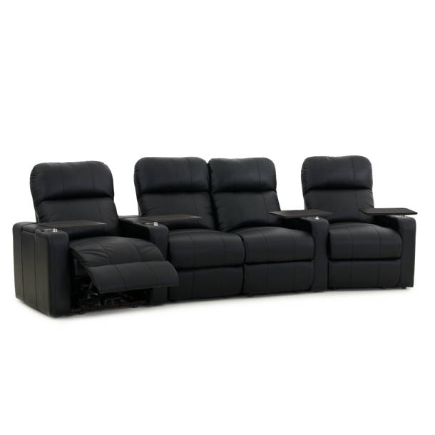 Latitude Run® Upholstered Home Theater Seating with Cup Holder ...