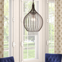 Mercer41 Oakhaven 3 - Light Unique / Statement Globe Pendant with ...