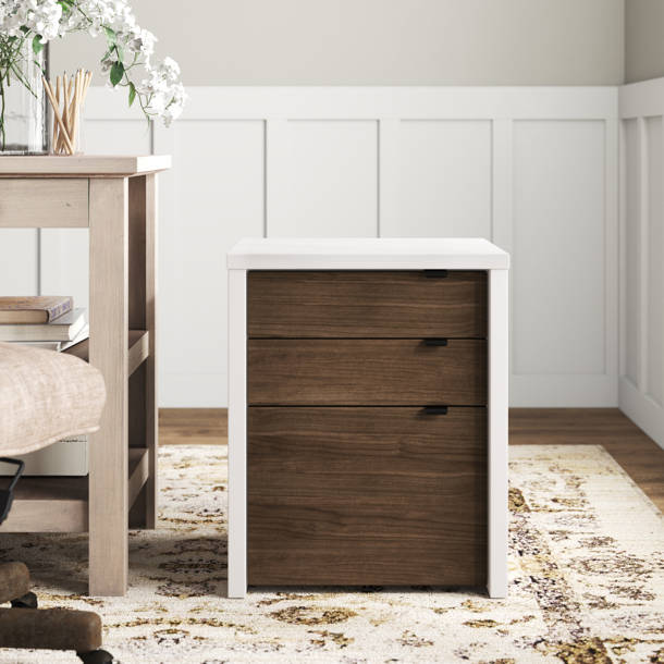 Latitude Run® L-Shape Executive Desk with Storage Cabinet & Reviews ...