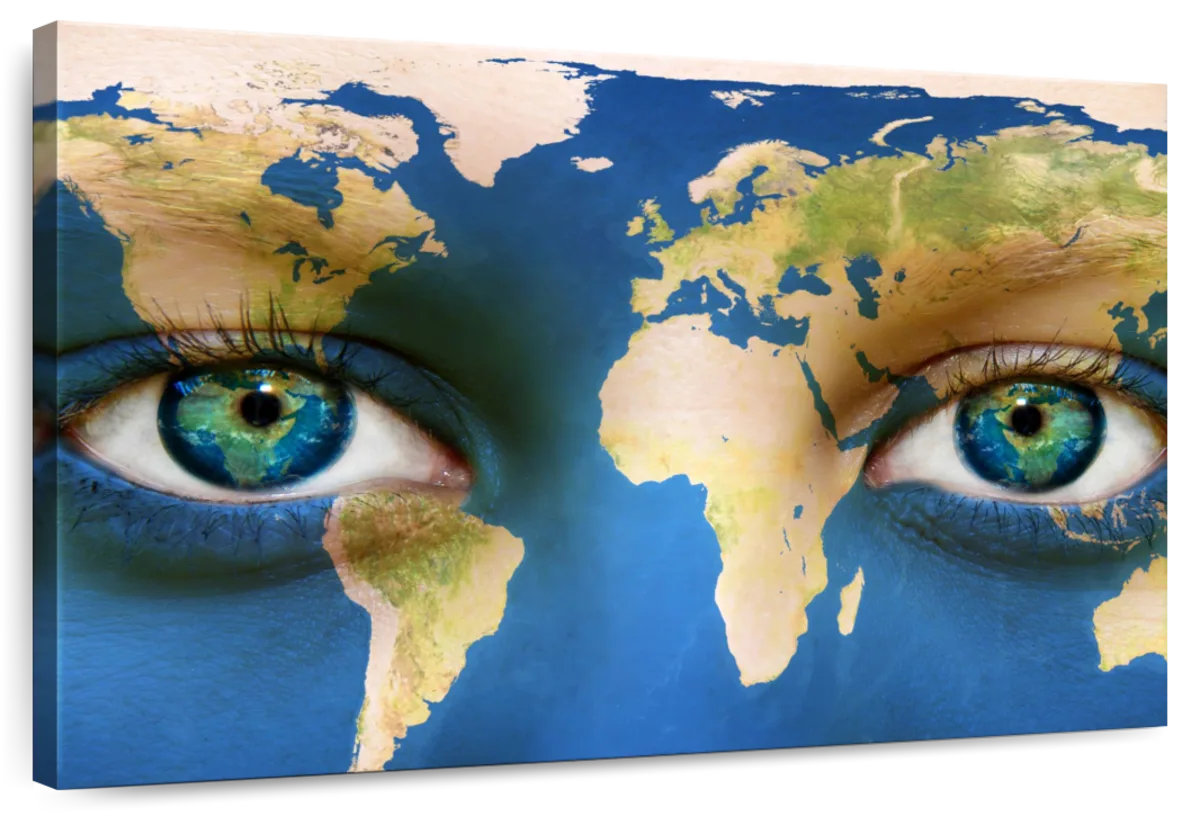 Breakwater Bay Aliaz Blue Eyes World Map | Wayfair