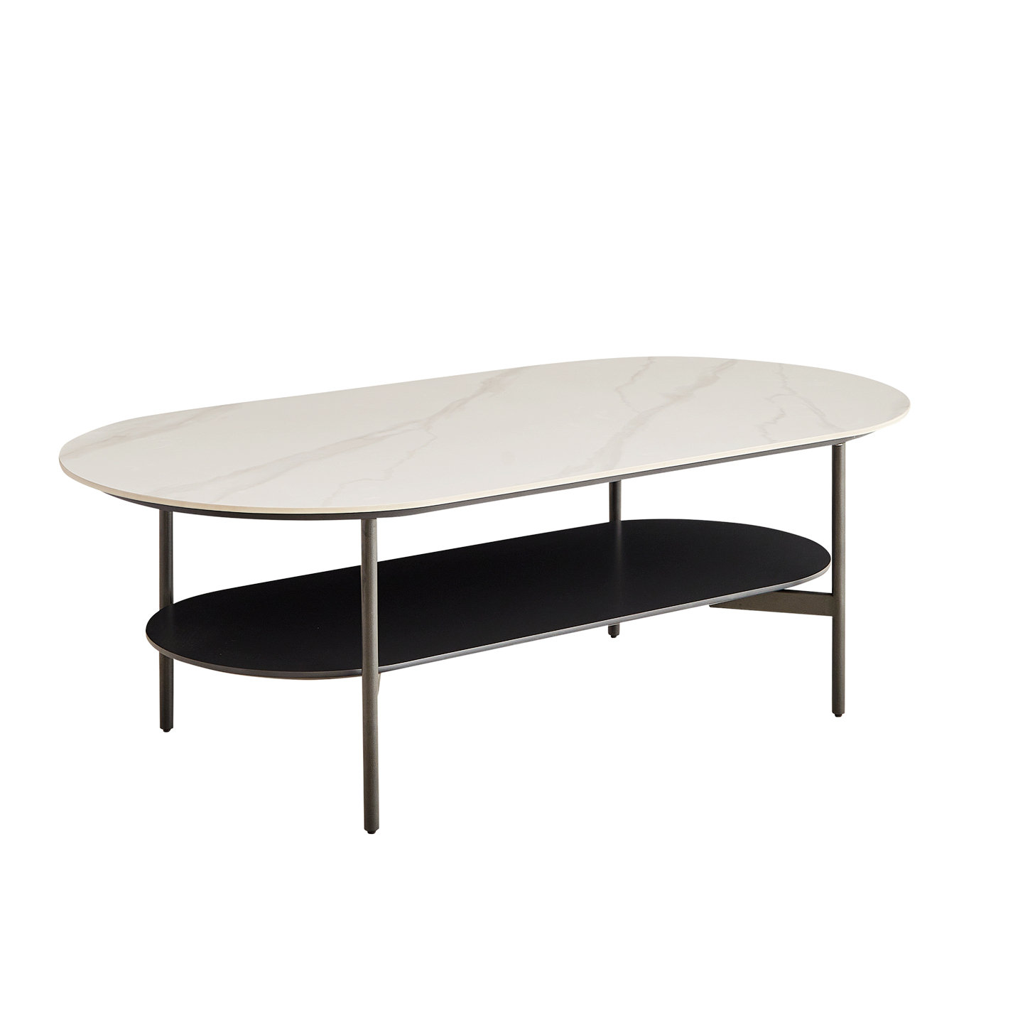 Ivy Bronx Double Layer Coffee Table, Contemporary Coffee Table ...
