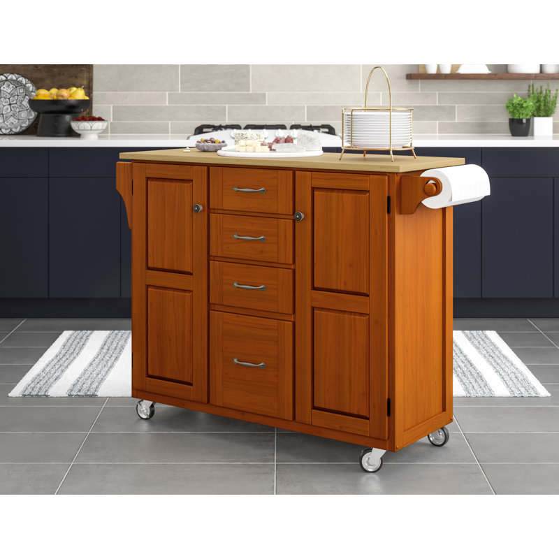 Red Barrel Studio® Littrell Solid Wood Kitchen Island & Reviews | Wayfair