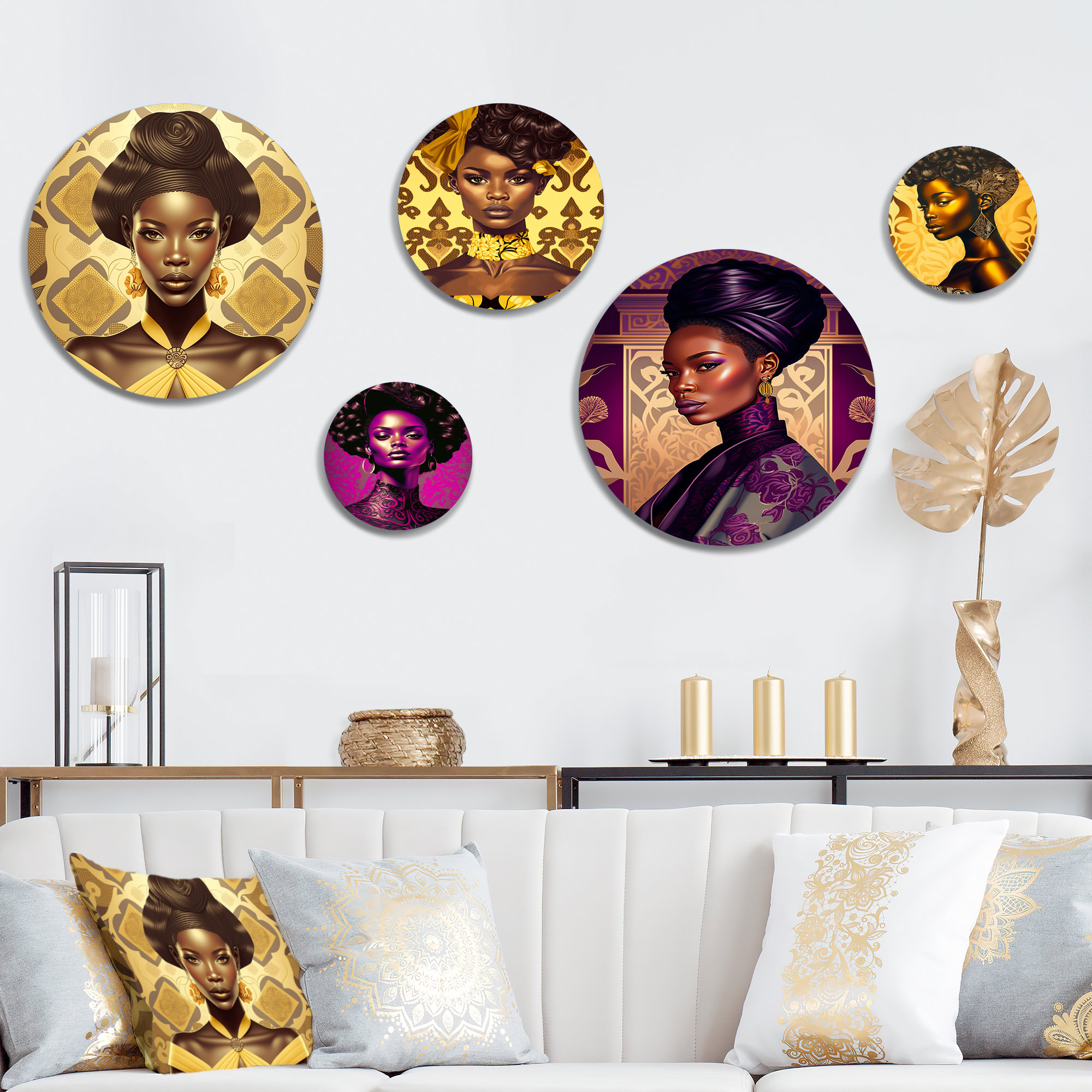 Design Art Vintage High Fashion African American Model VI - African ...