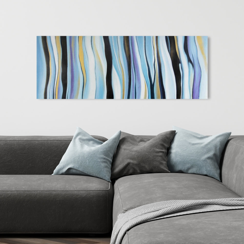 Begin Edition International Inc. Blue Mood Shapes Abstract Canvas ...