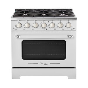 Unique Classic Retro 36" 6-Burner 5.2 cu. ft. Freestanding Gas Range ...