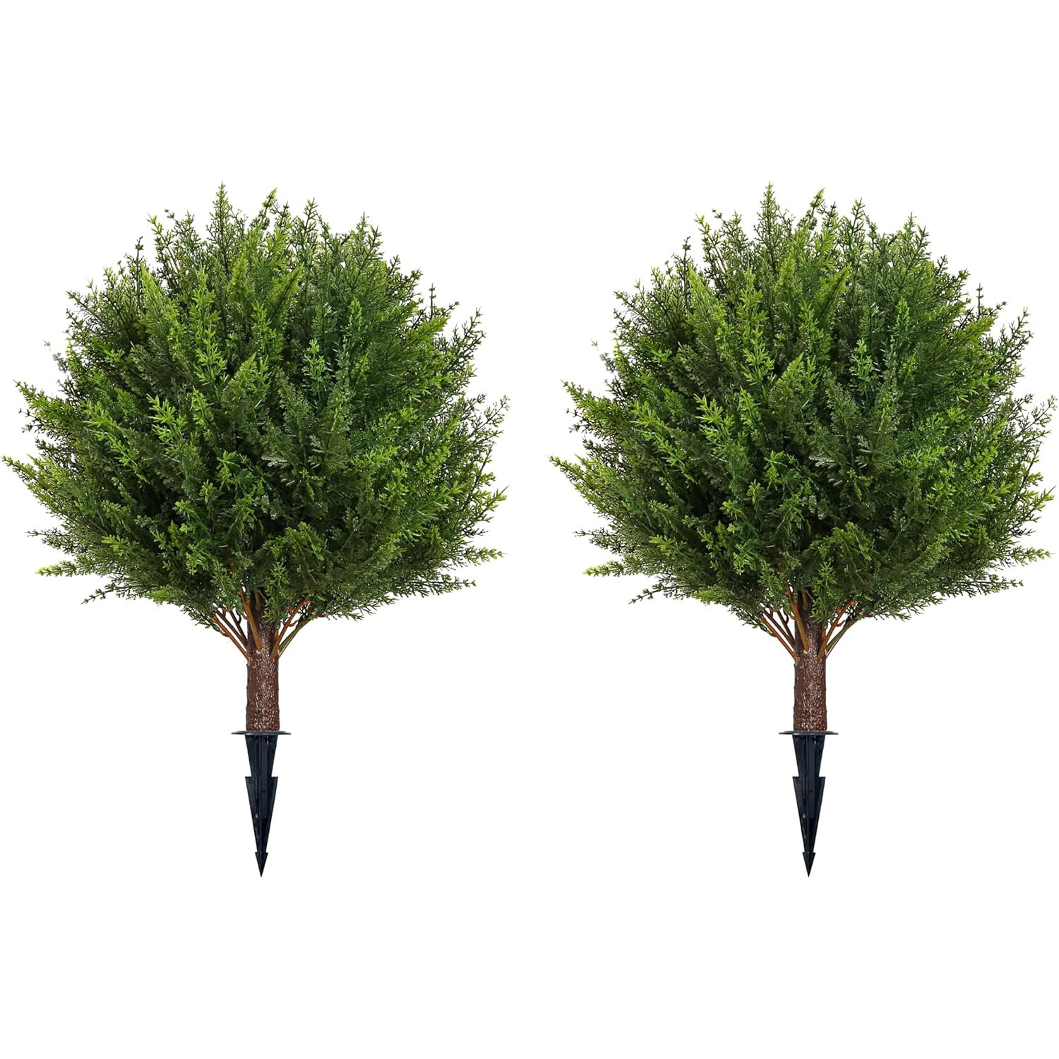 Ebern Designs 23.6" Artificial Cedar Topiary Outdoor Faux Plants With ...