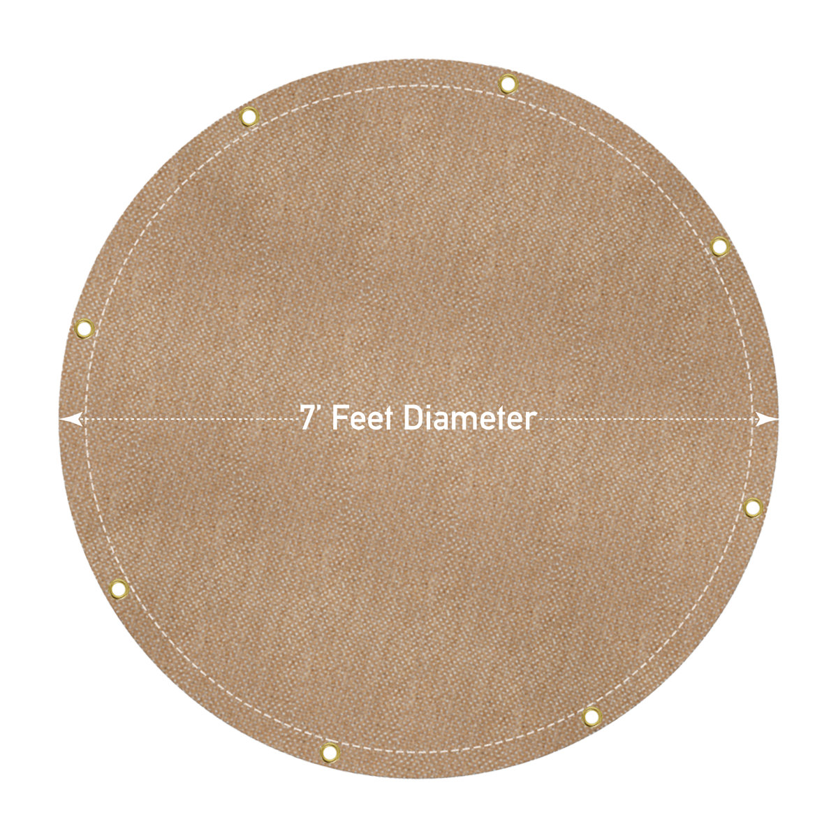 Covers & All Heavy Duty Waterproof Round Canvas Tarp with Grommet ...