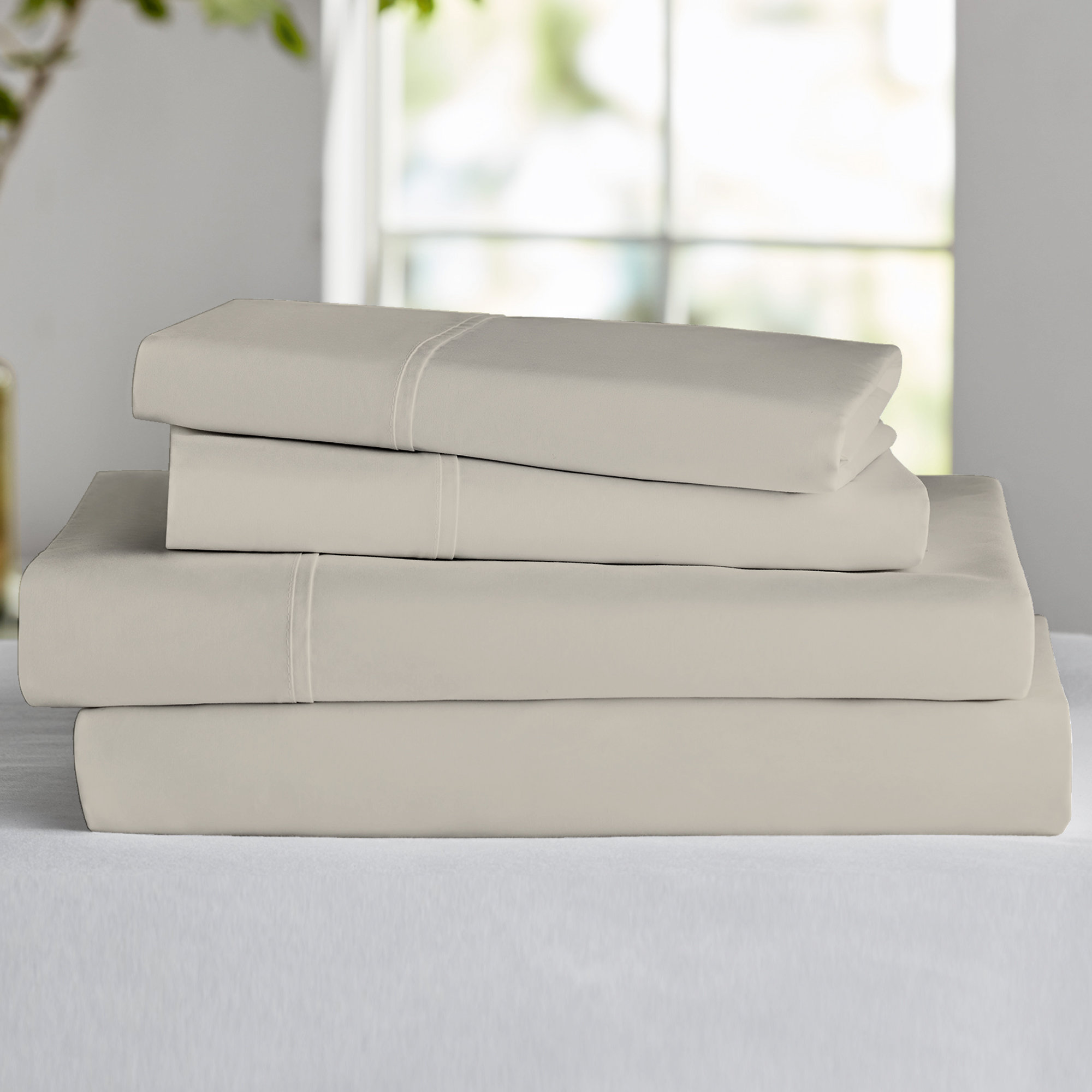 GAIAM Relax 300-Thread Count TENCEL Soft 4pc Sheet Set & Reviews | Wayfair
