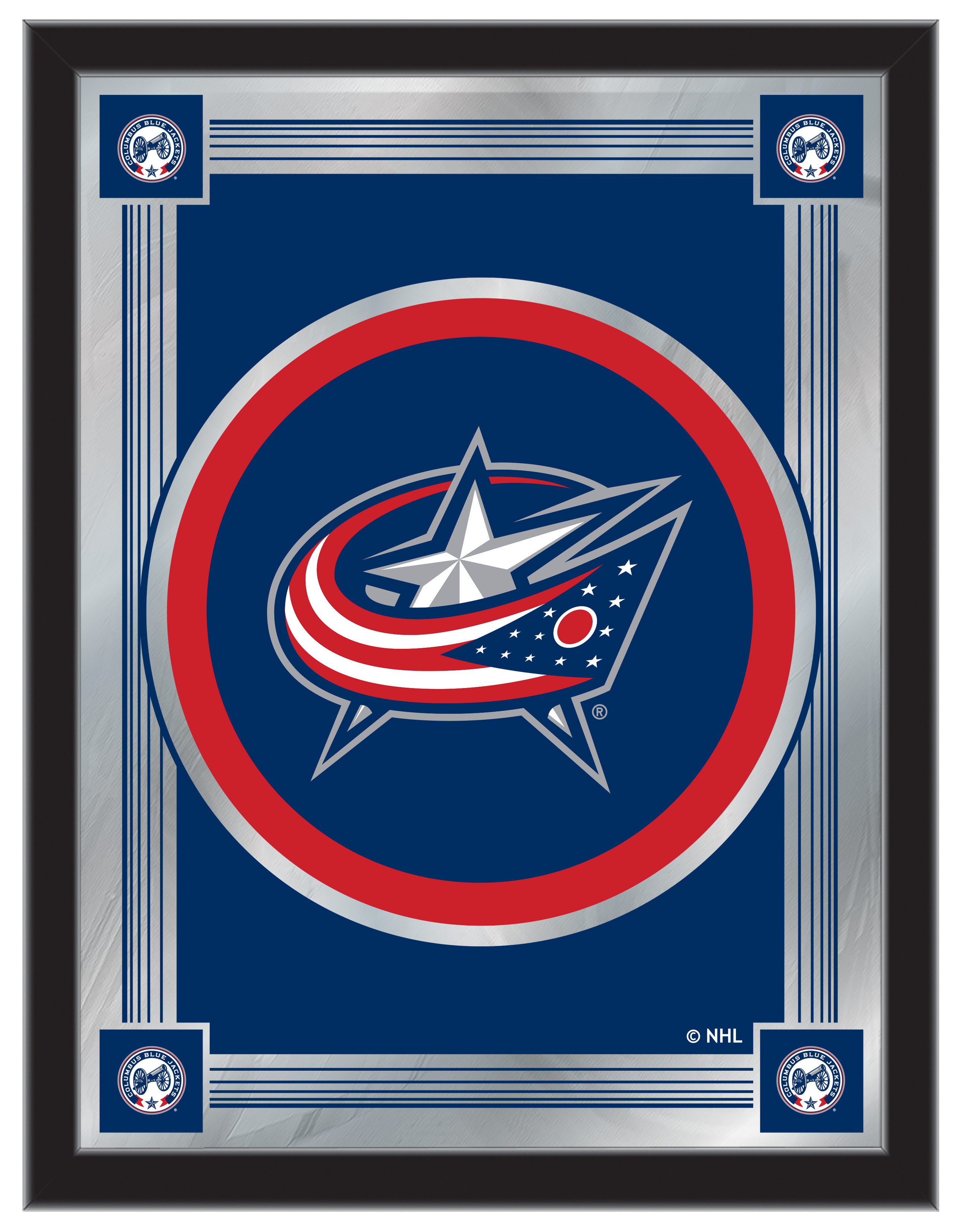 Holland Bar Stool NHL Logo Mirror Framed Graphic Art | Wayfair