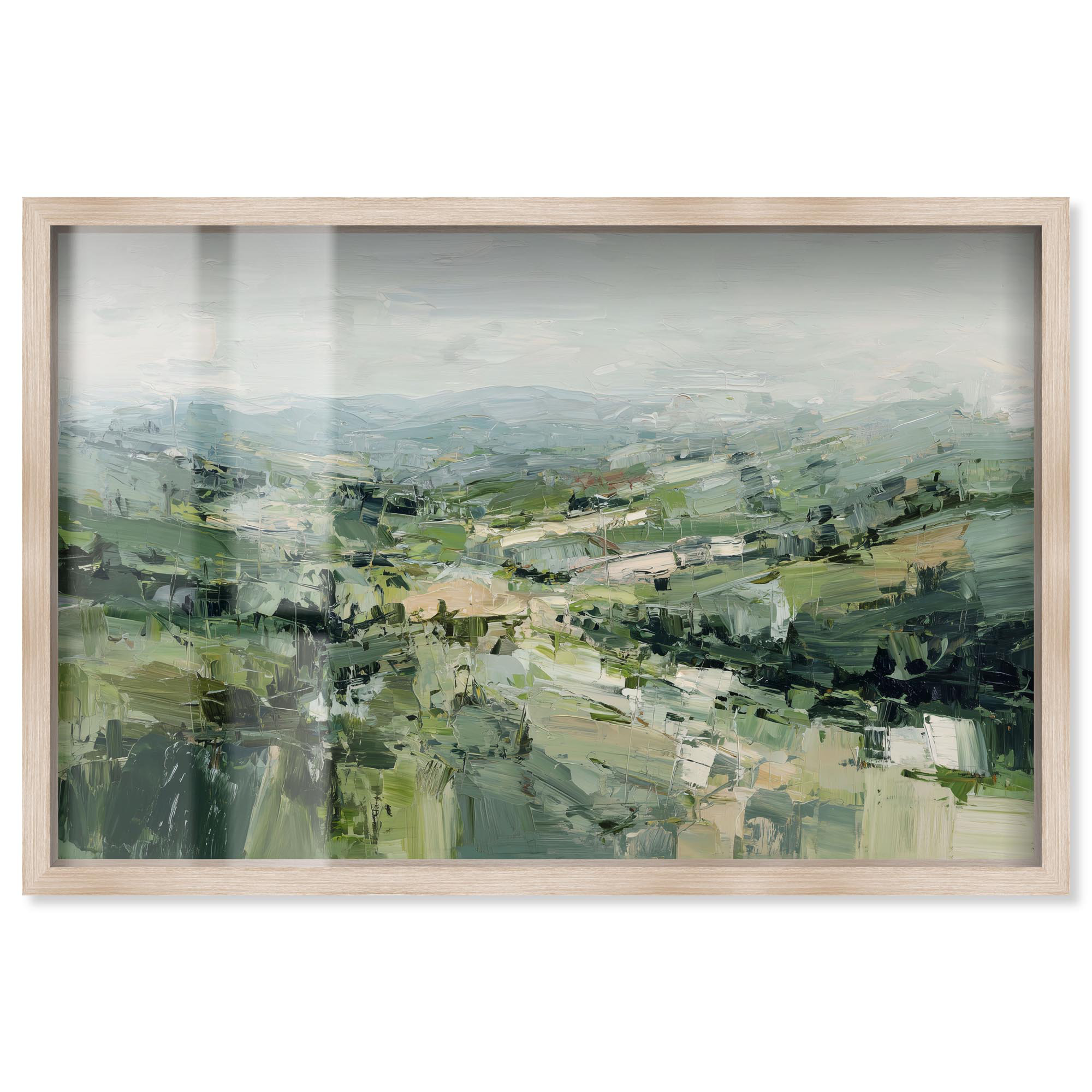 Art Remedy Rolling Fields Landscape Art Shadowbox Print by Art Remedy ...