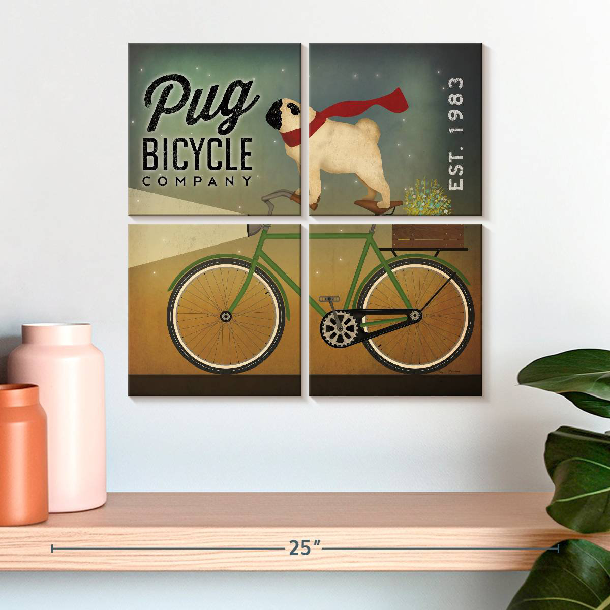 Ebern Designs Brampt Pug On A Bike | Wayfair