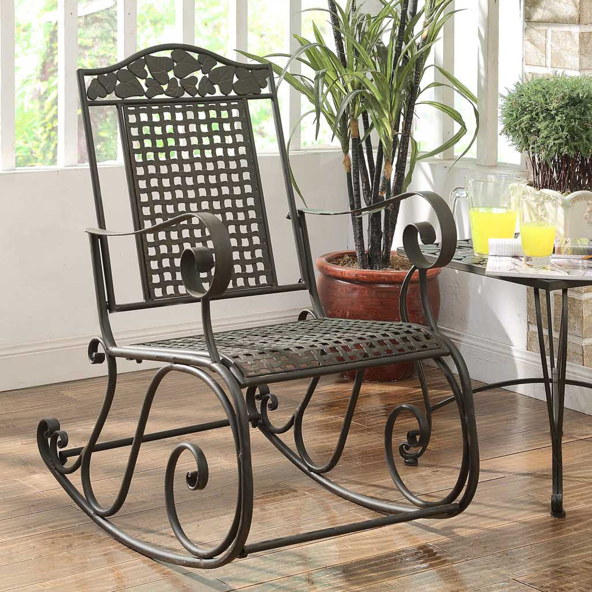 Darby Home Co Pemberville Metal Outdoor Rocker Chair & Reviews | Wayfair