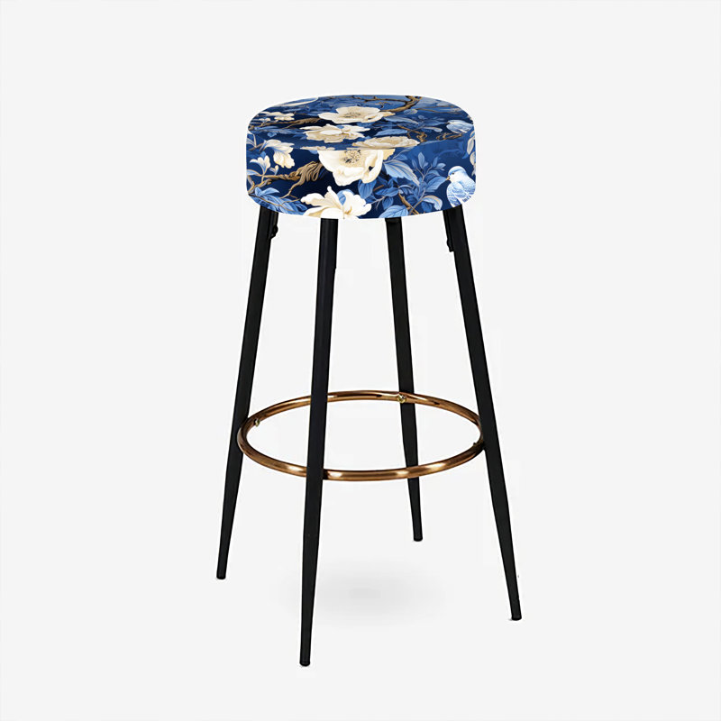 Design Art Cobalt Blue Chinoiserie Victorian Pattern - Floral Bar ...