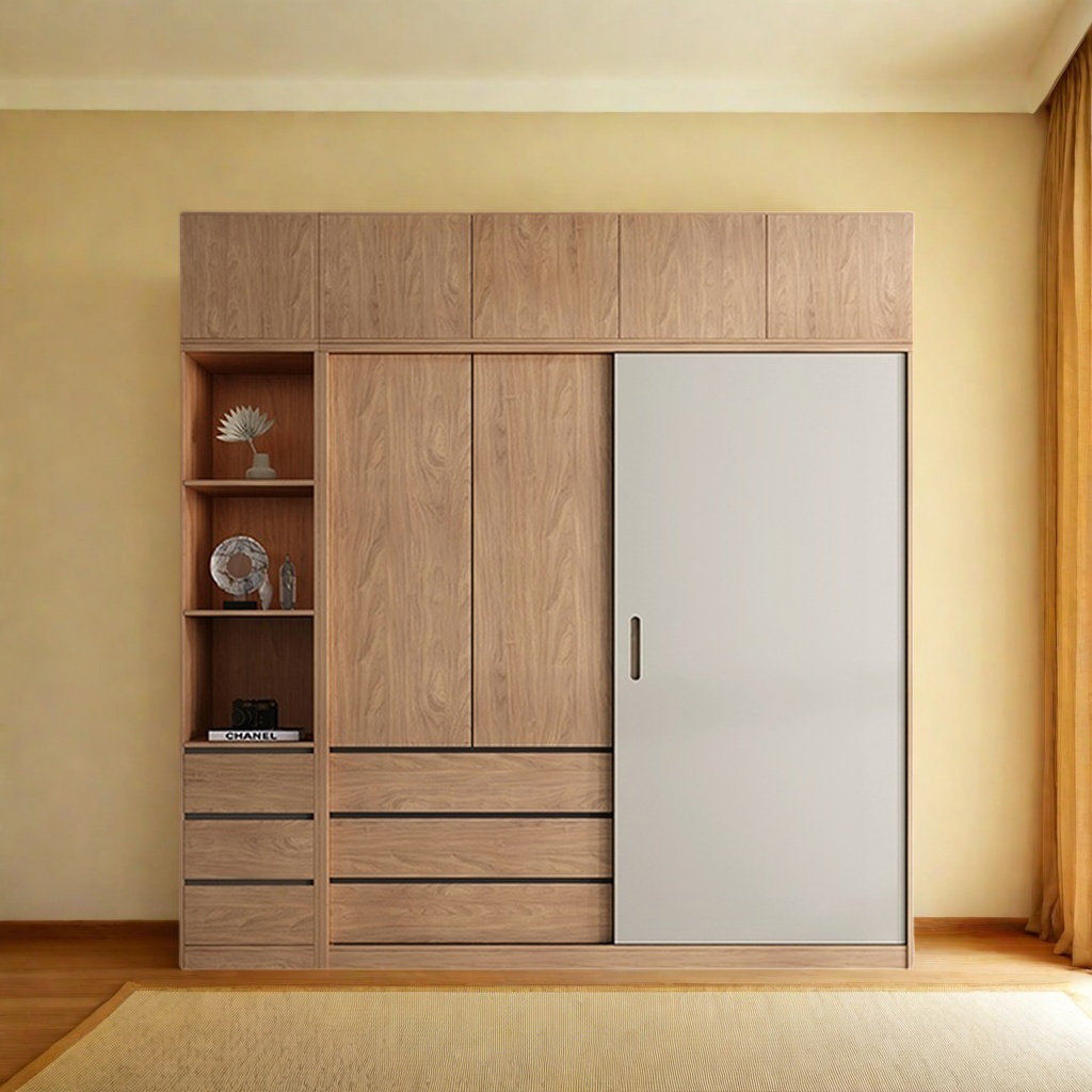 marlao Simple Walnut Color Closet | Wayfair