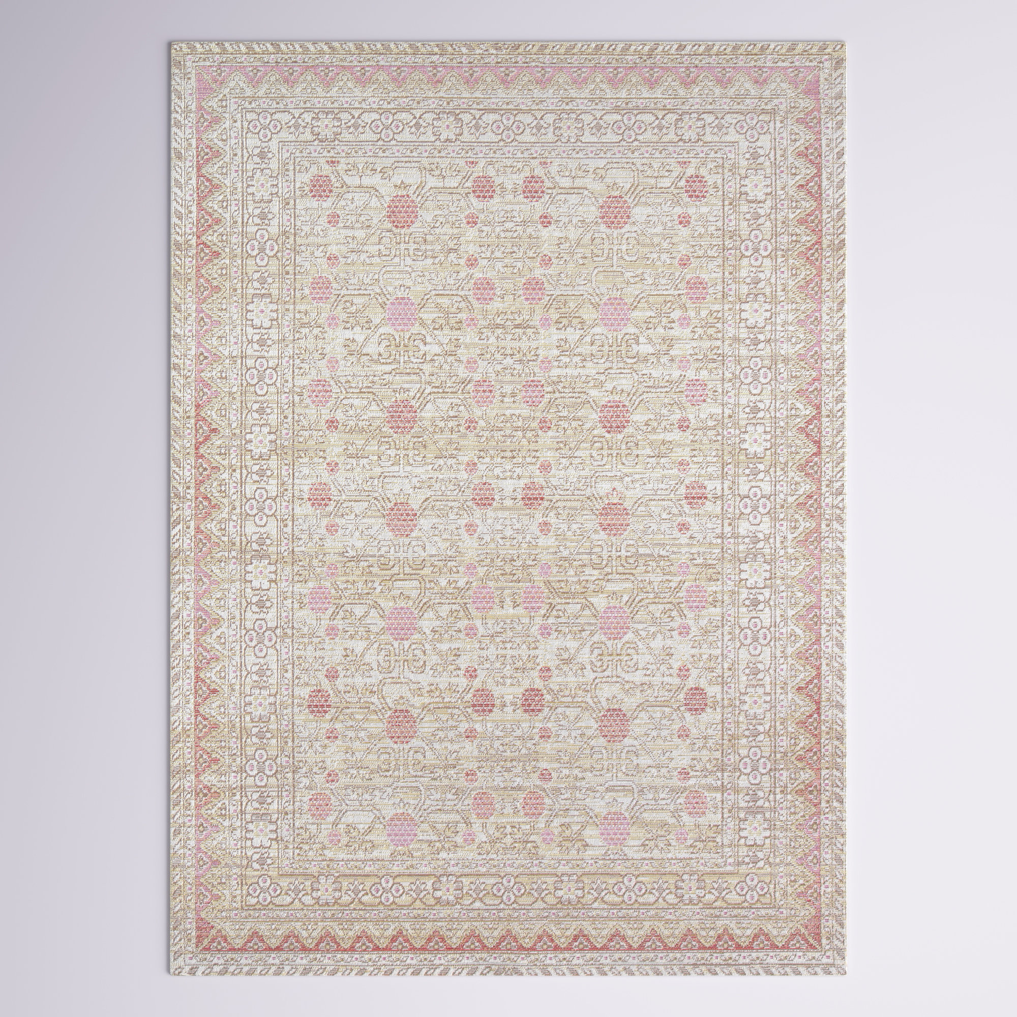 Viv + Rae™ Finnley Pink/Yellow/Red Rug & Reviews | Wayfair
