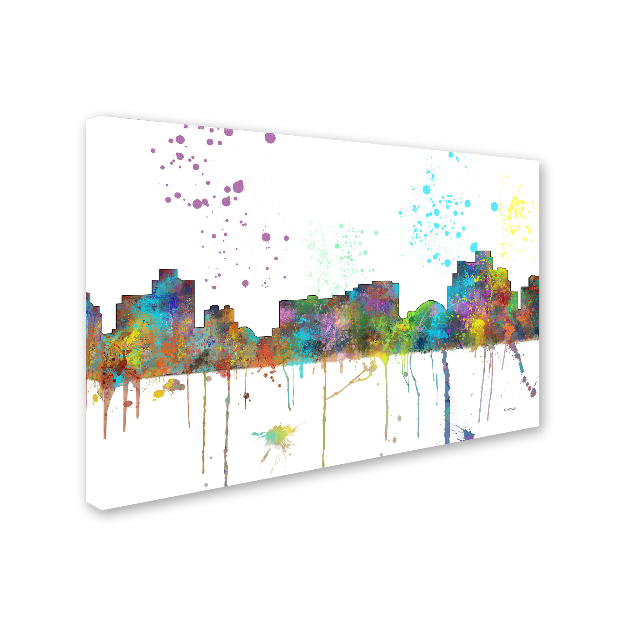 Ebern Designs 'Reno Nevada Skyline Mclr-1' Graphic Art on Canvas | Wayfair