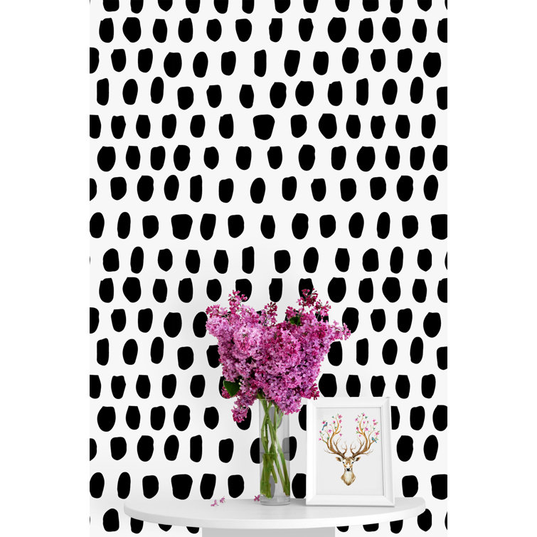 Wrought Studio Rahil Large Dots Peel and Stick Wallpaper Panel | Wayfair