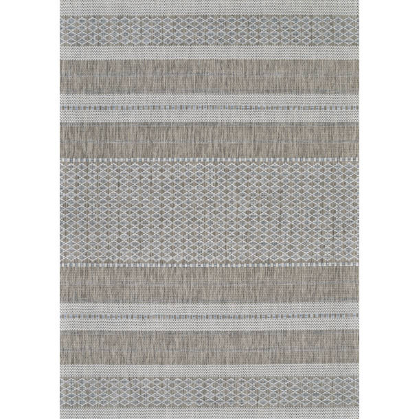 Wade Logan® Addiel Geometric Flatweave Light Brown Twig Indoor Outdoor ...