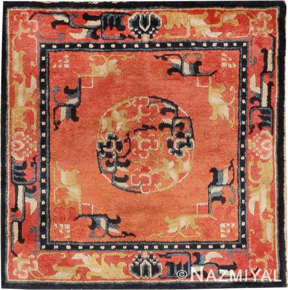 Nazmiyal Collection Square Small Scatter Size Antique Chinese Rug ...