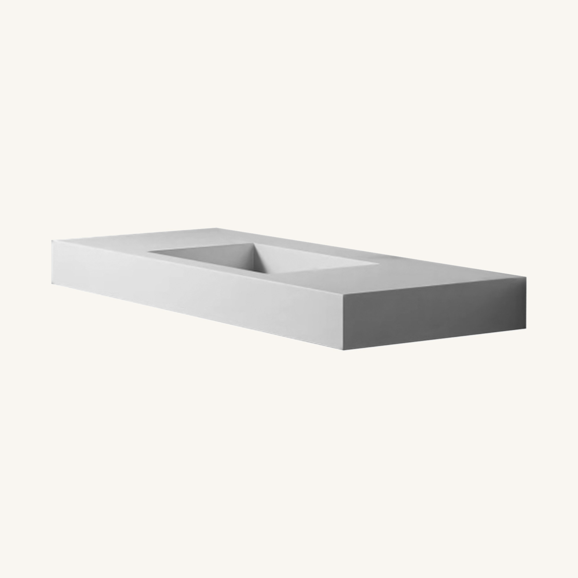 Tech Cube 48Inch Solid Surface Single Basin With Mounting Screw | Wayfair
