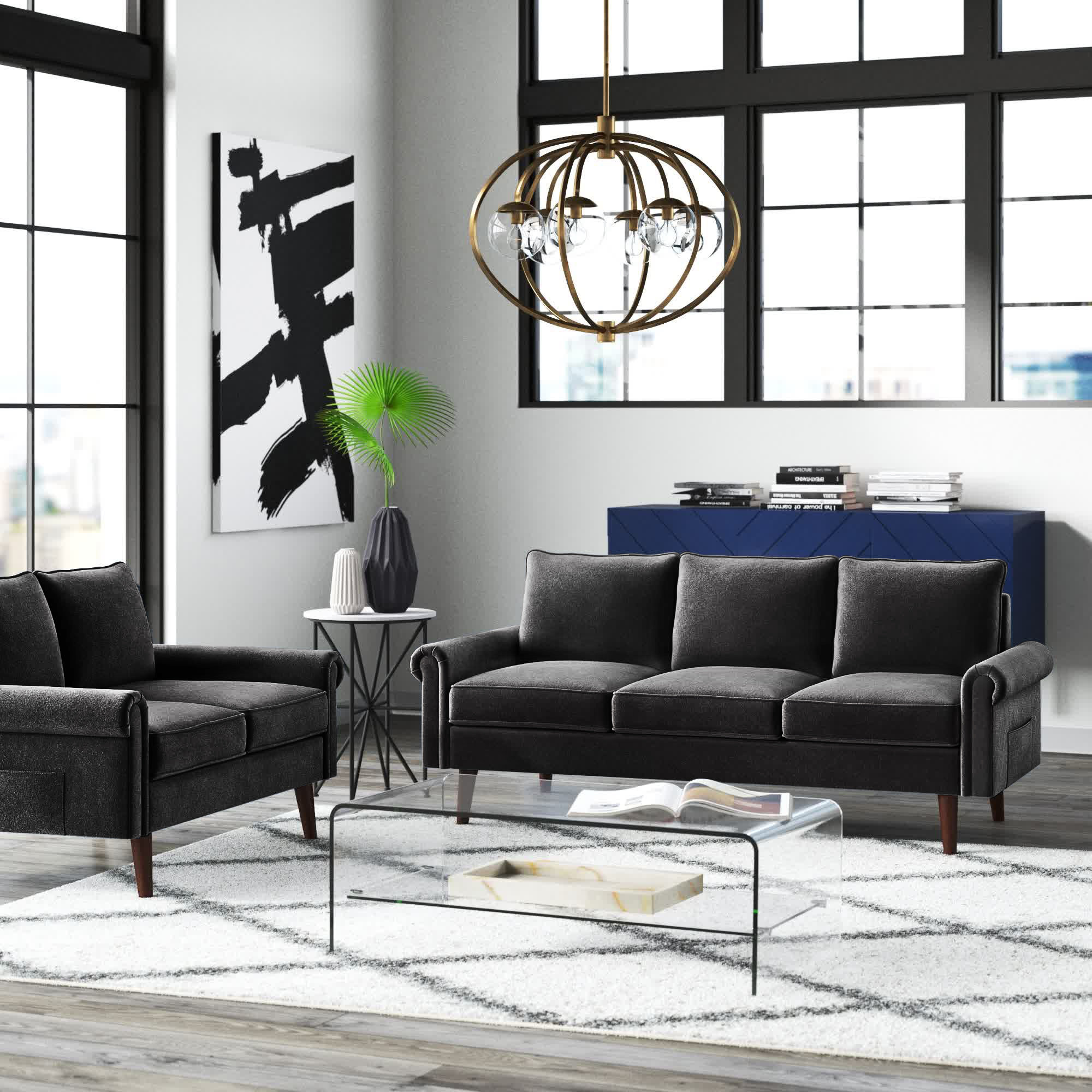 Latitude Run® Vakila 2 Piece Velvet Living Room Set | Wayfair