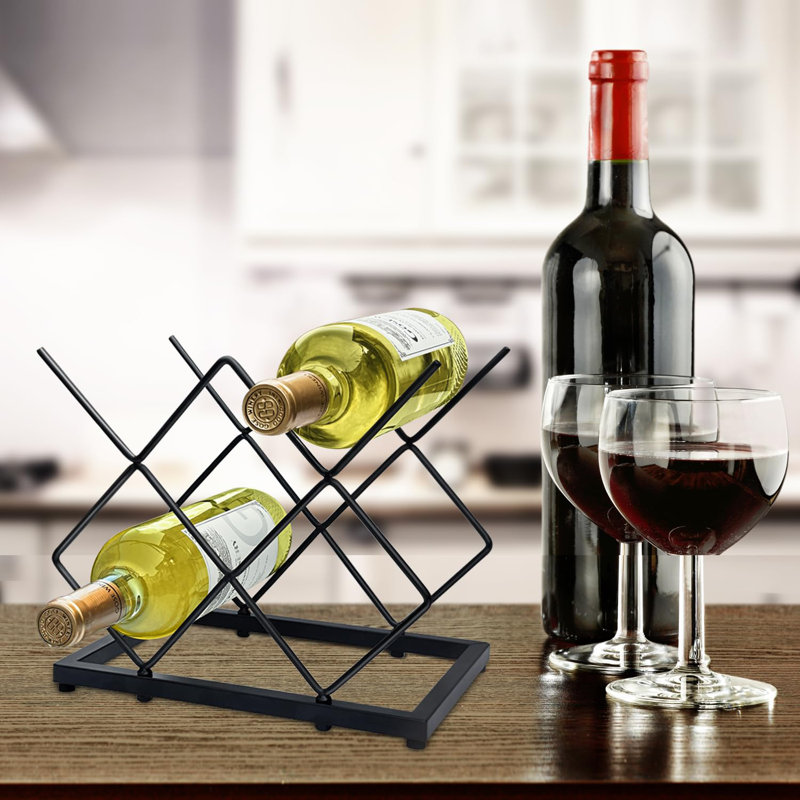 Latitude Run® Small Wine Racks Countertop 5 Bottle Capacity | Wayfair