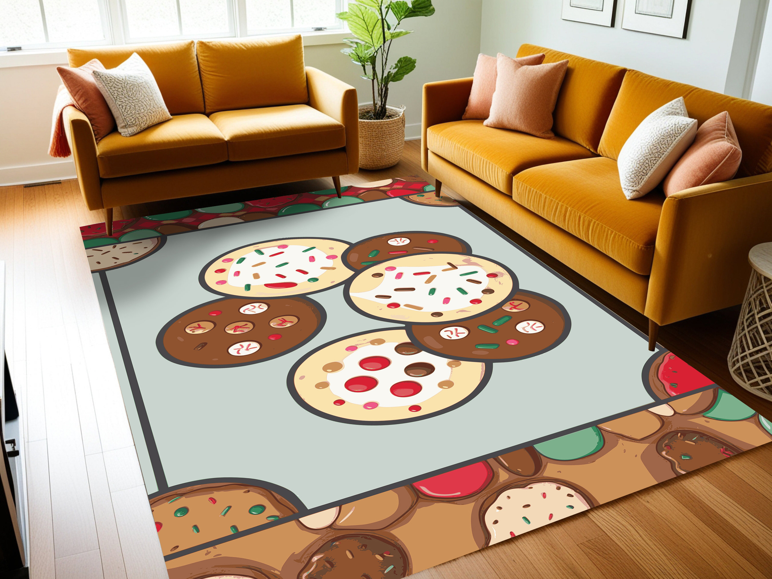 Ginza Six Washable Cookies Holiday Rug | Wayfair