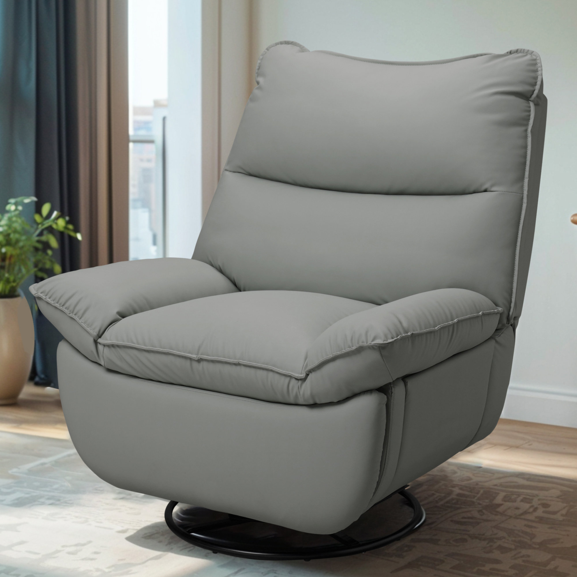 Latitude Run® 41'' Electric Rocking 360° Swivel Recliner Glider Sofa ...