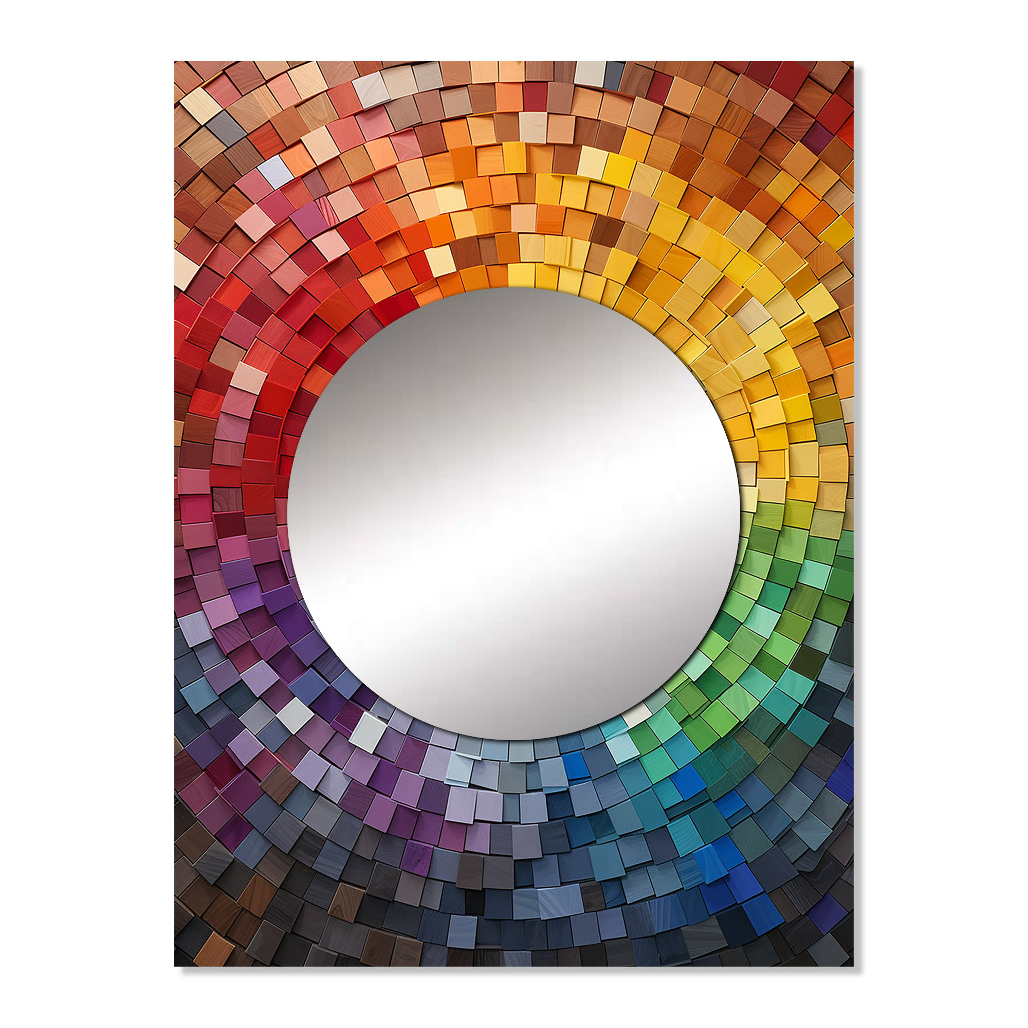 East Urban Home Jaysaun Colorful Spiraling mosaic - Abstract Spirals ...