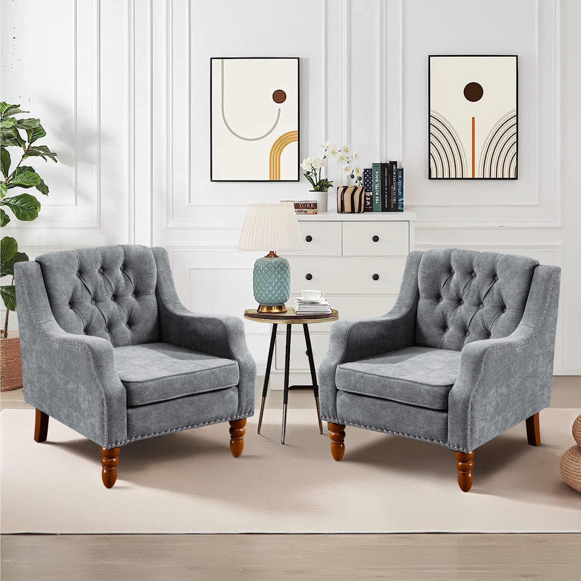 Alcott Hill® Dabne 25.9'' Wide Tufted Armchair | Wayfair