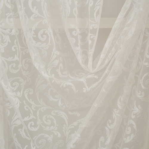 Lilijan Home & Curtain Cream Lace Classic Sheers Curtain Panels,Sheer ...