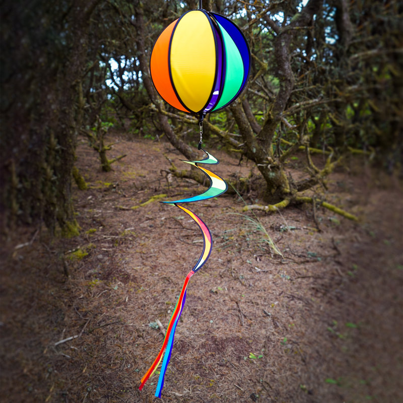 In The Breeze 11-inch Rainbow Panel Ball Spinner | Wayfair