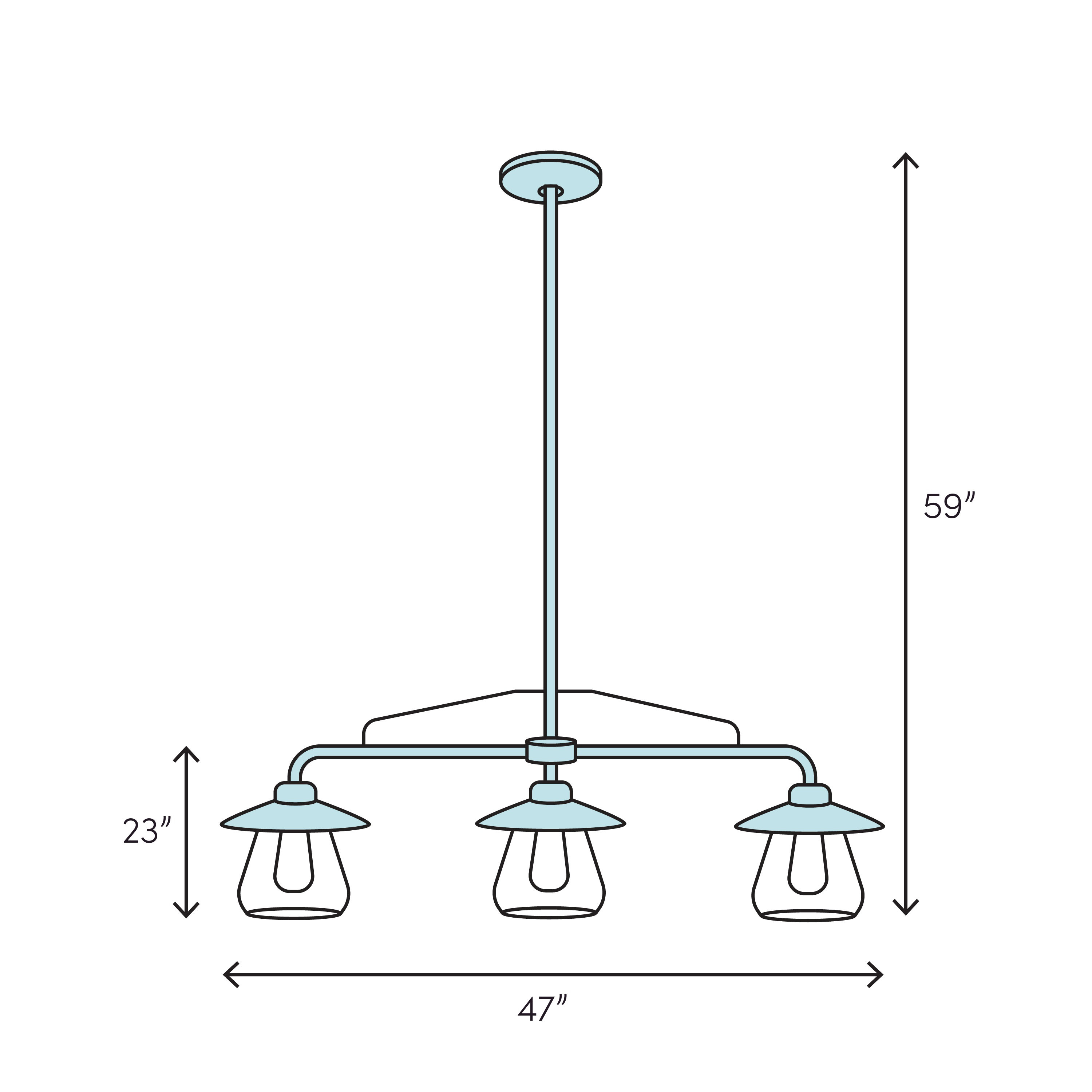 Classic Lighting Bouquet 3-Light Kitchen Island Linear Pendant | Wayfair