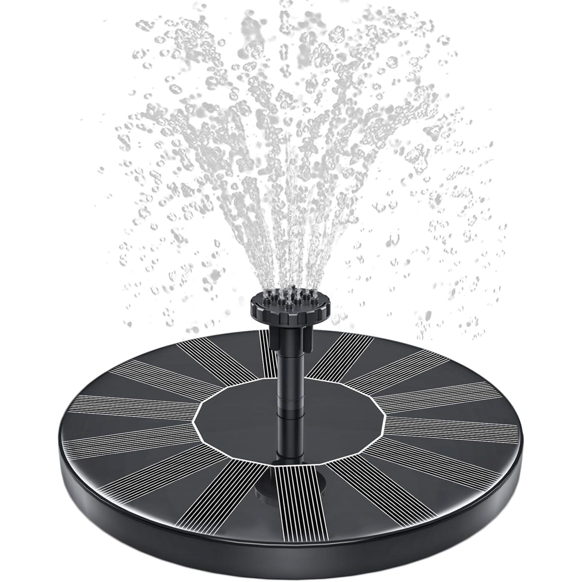 Arlmont & Co. Solar Fountain Solar Bird Bath Fountains Pump Floating ...