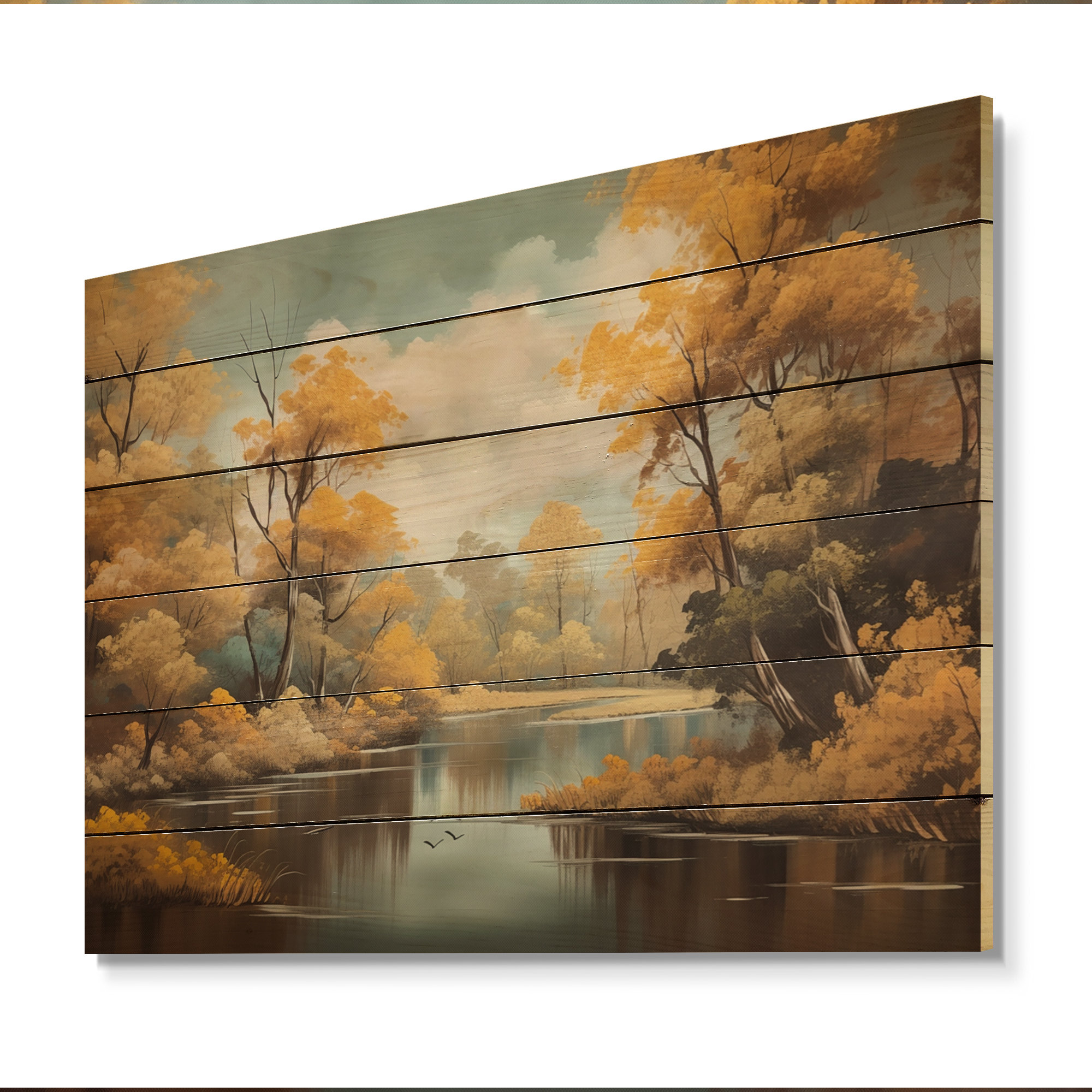 Loon Peak® Chata Whimsical River And Forest I On Wood Print | Wayfair