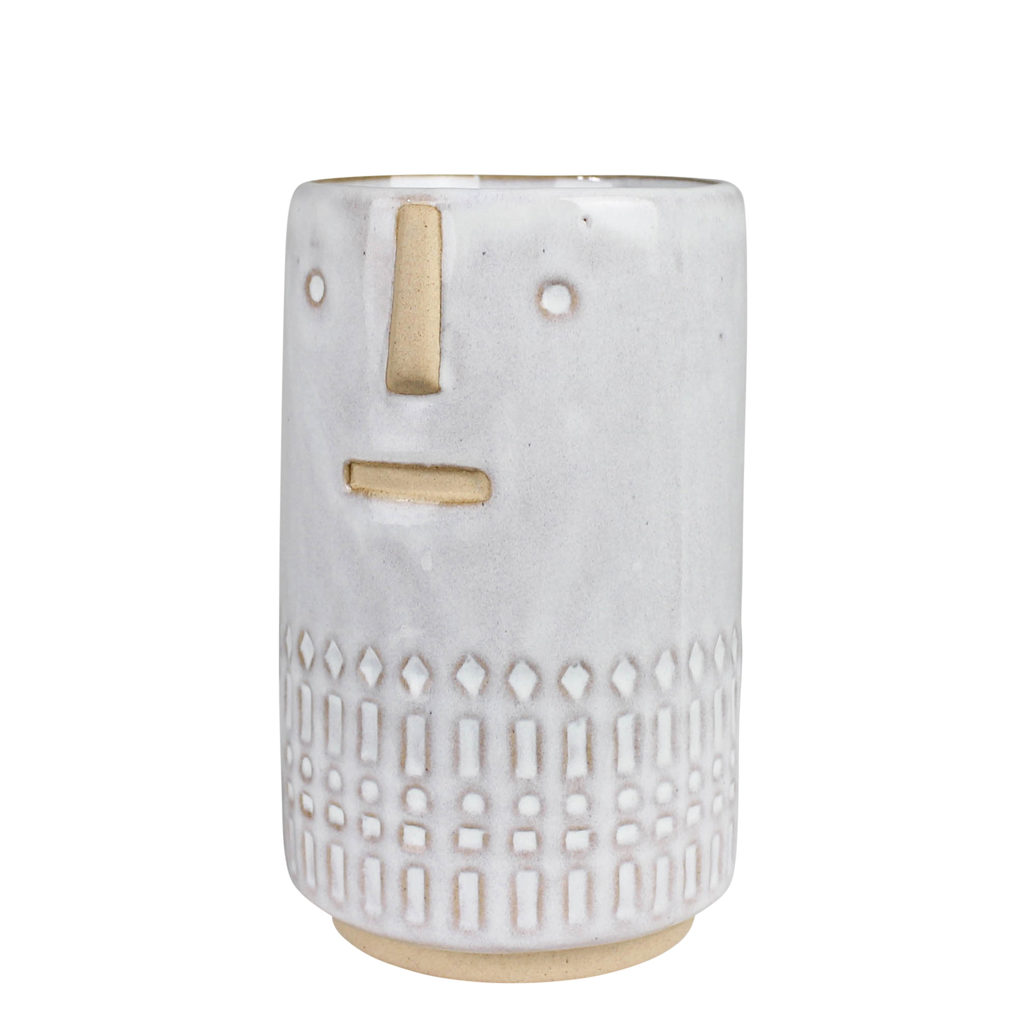 Ebern Designs Monte Vase With Face, Ceramic - Sm | Wayfair