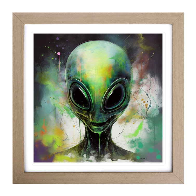Happy Larry Alien Abstract Art No.2 | Wayfair.co.uk