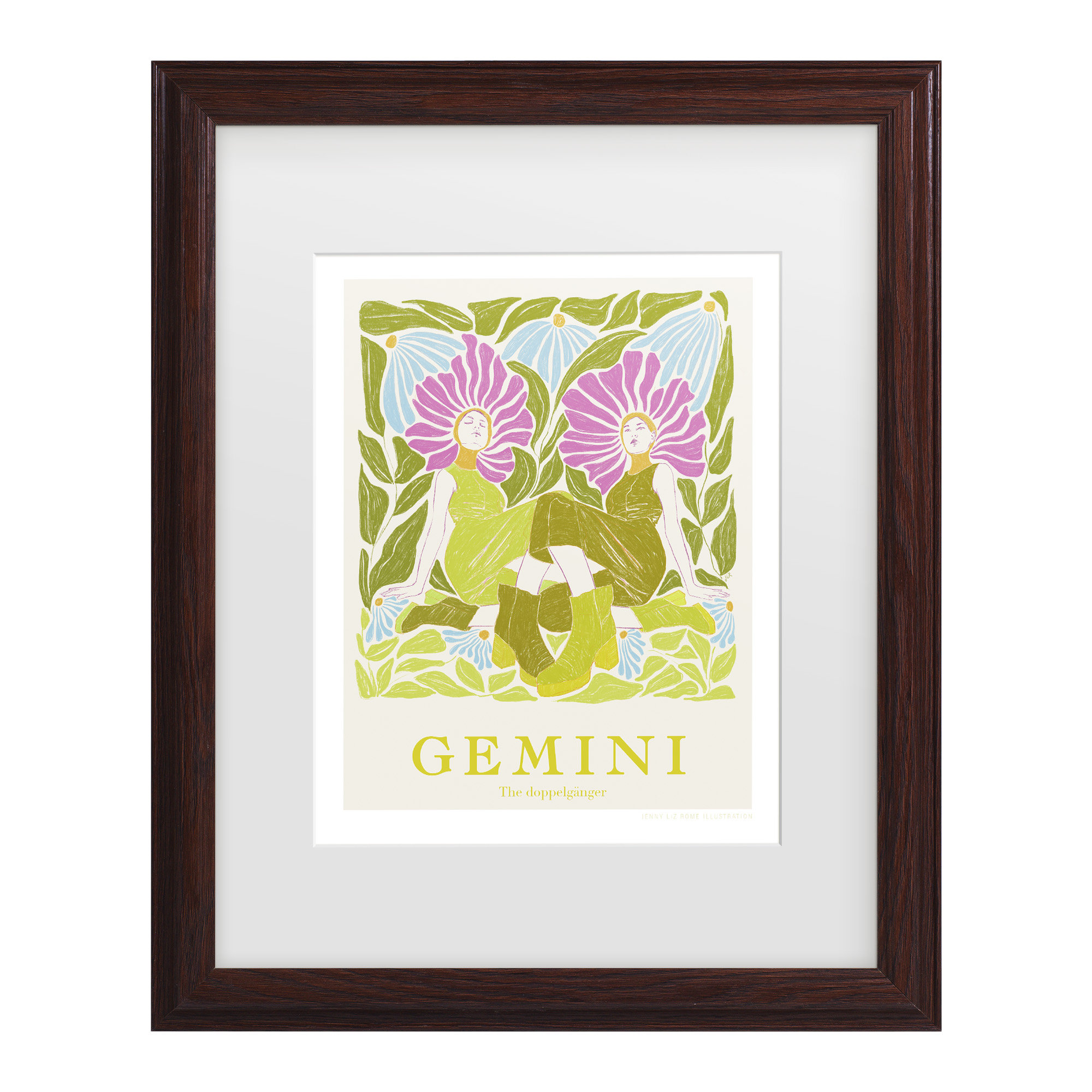 Trademark Fine Art Jenny Liz Rome Jlr Gemini Matted Framed Art | Wayfair