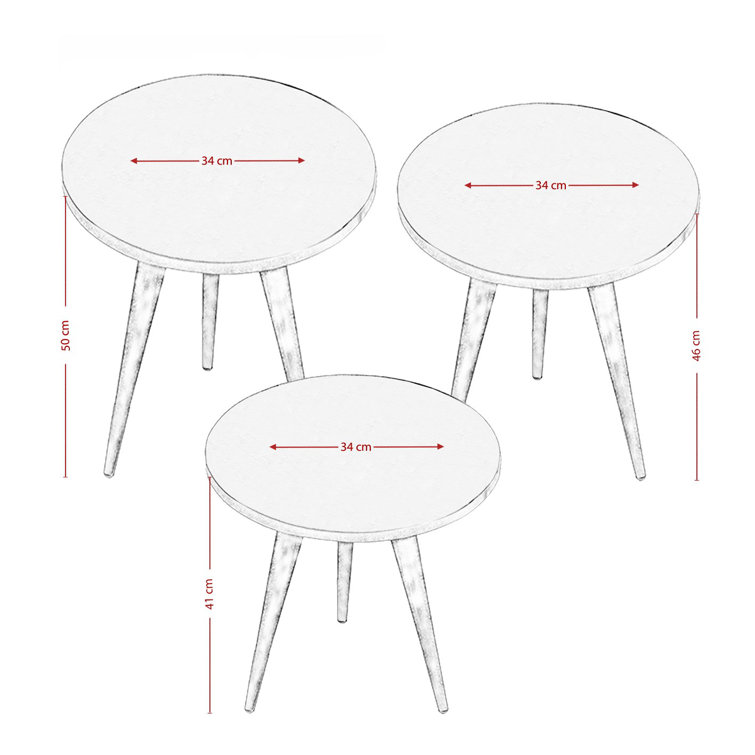 Bless international Three Leg Nesting Tables - Wayfair Canada