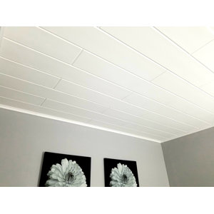 Styro Pro 3.2 ft. x 0.5 ft. Glue-Up Ceiling Tile in White & Reviews ...