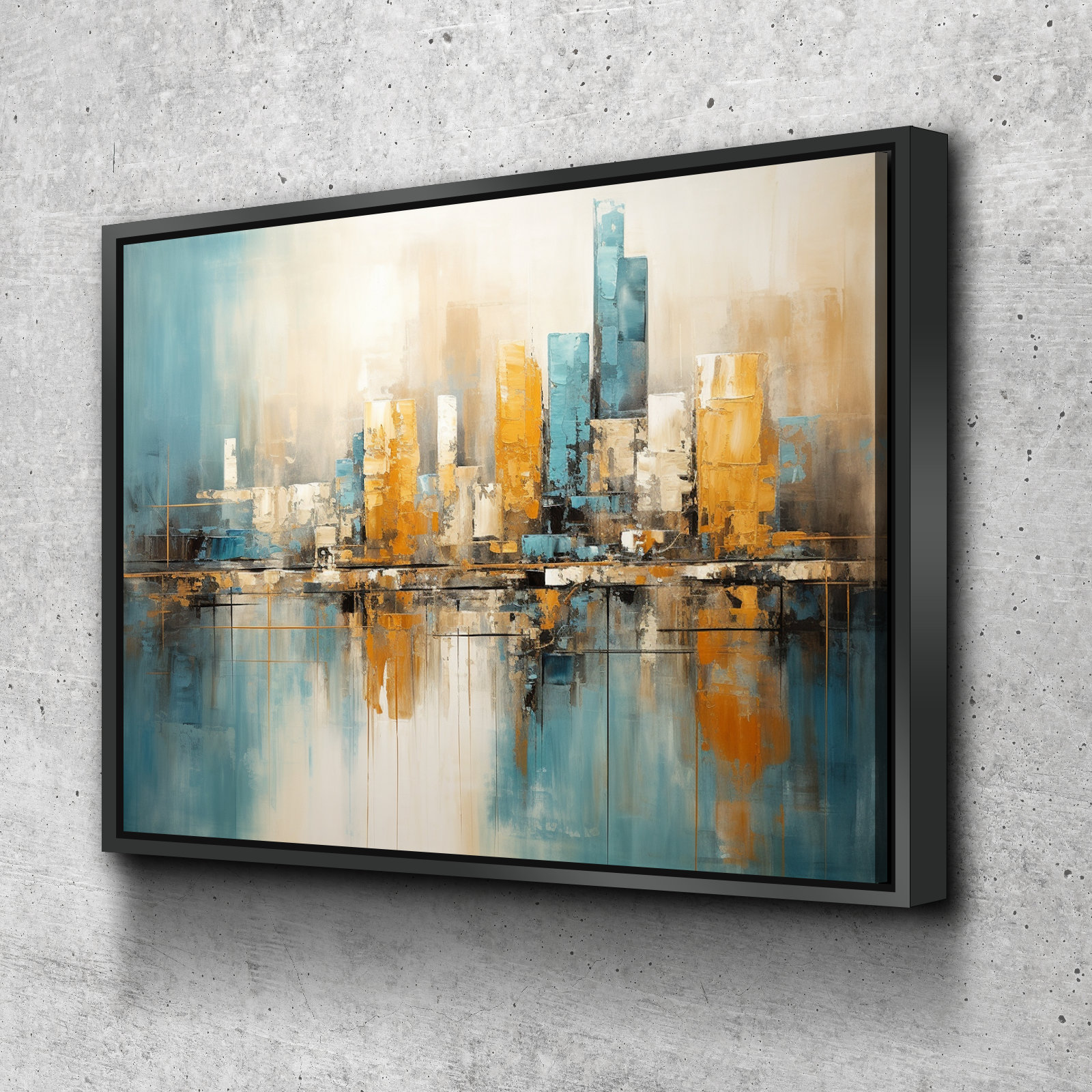 Ebern Designs Abstract Modern Building Towers Colorful Reflection ...