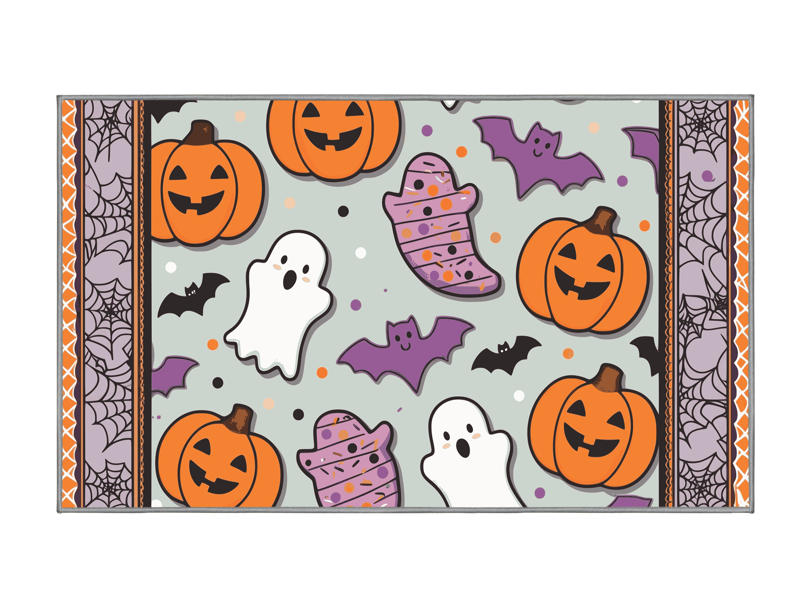 The Holiday Aisle® Washable Halloween Fall Season Holiday Rug | Wayfair